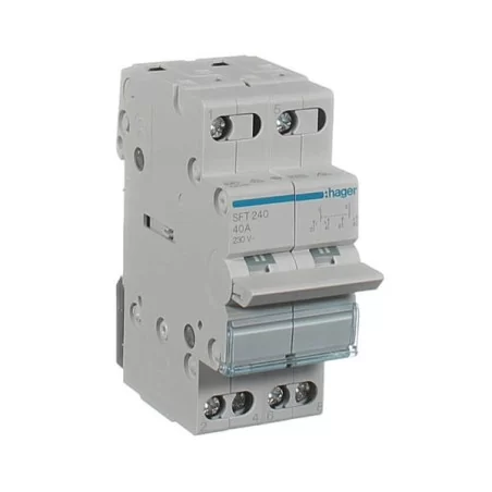 Hager Change Over 40A 2Pole Din 2Mod SFT240